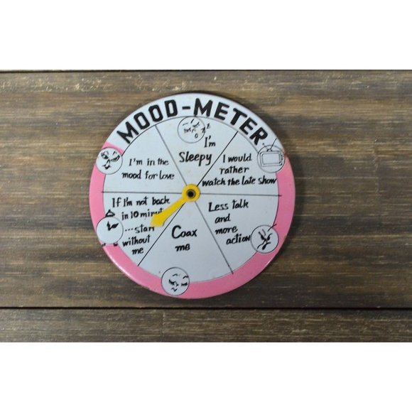 Accessories | Spinning Mood Meter Pin Sleepy Rather Action Vtg | Poshmark